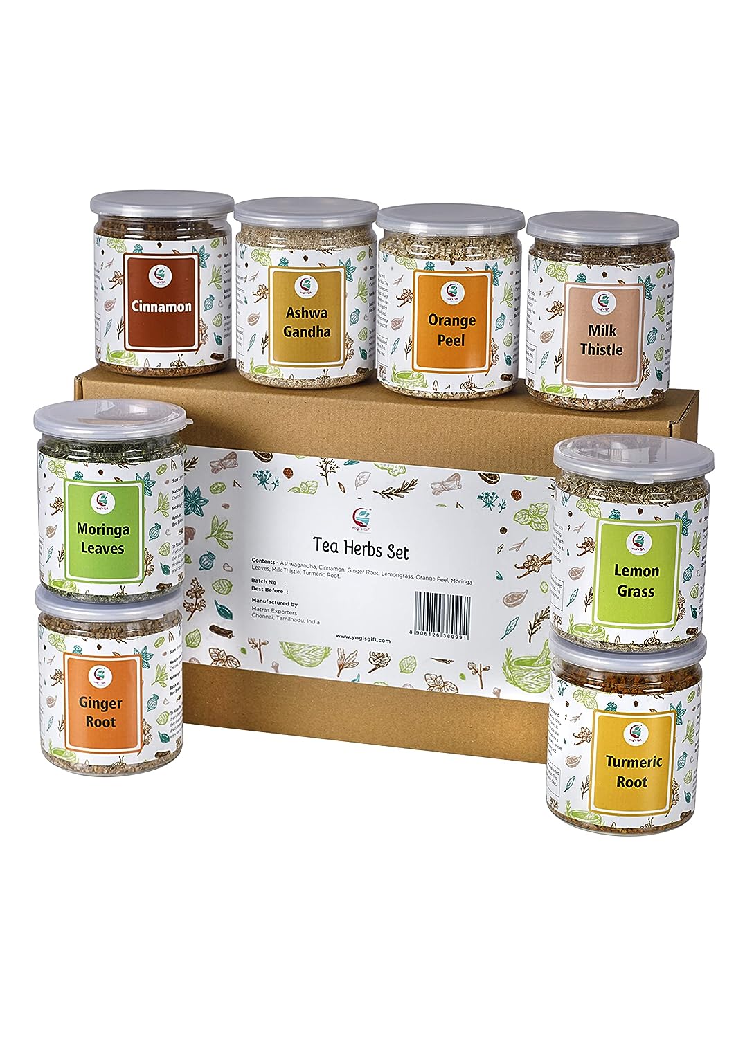 Loose leaf tea set | 100% raw & 100% natural | Variety of 8 wonderful ...