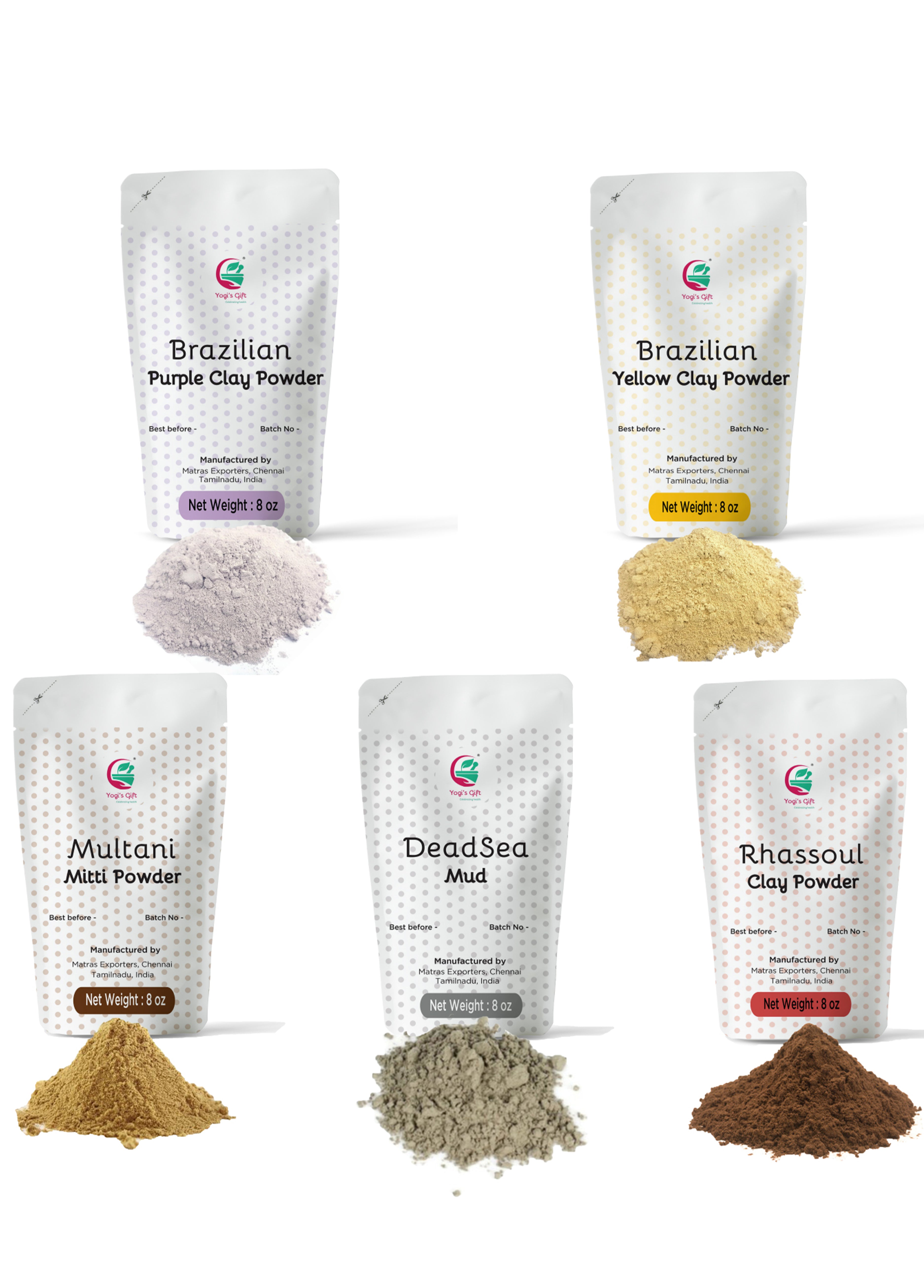 Five Natural Clays | Soap Making Clay | Face Mask Ingredient | Purple ...