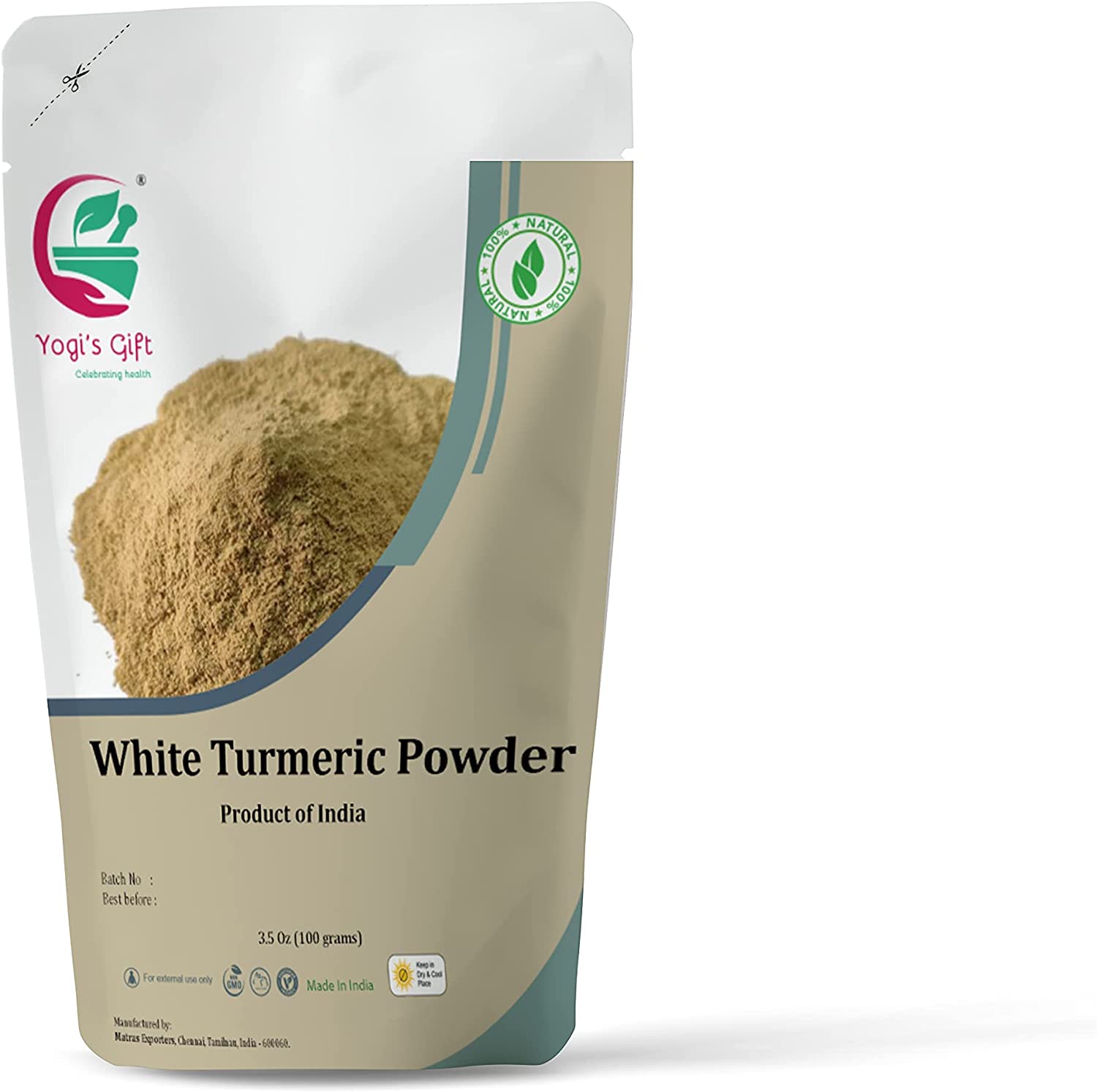 White turmeric powder 100g | aka Kapoor Kachri & Curcuma zedoaria | Yo ...