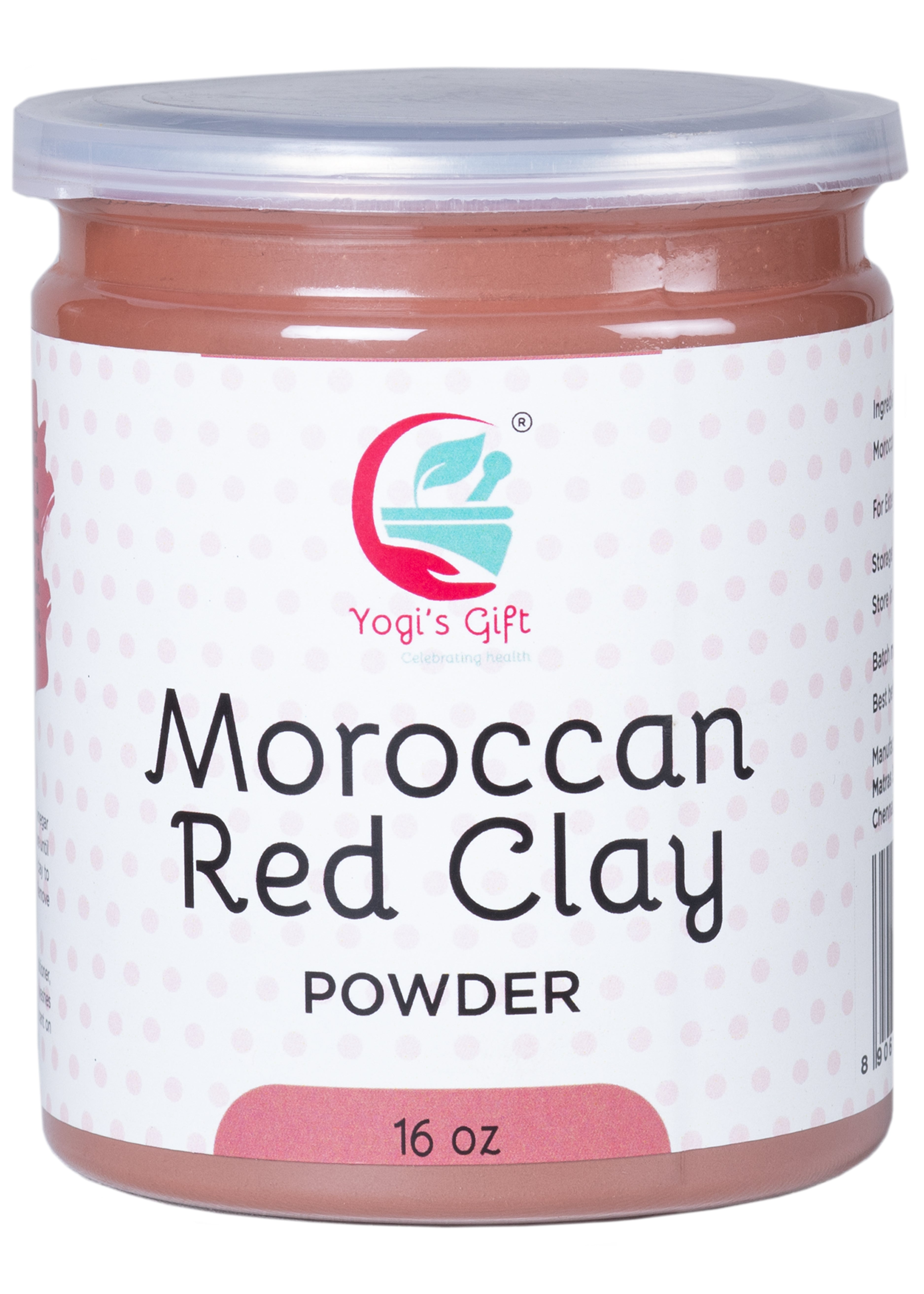 Moroccan Red Clay Powder | 16 Oz | Raw Clay Facial Mask | Deeply Clean ...
